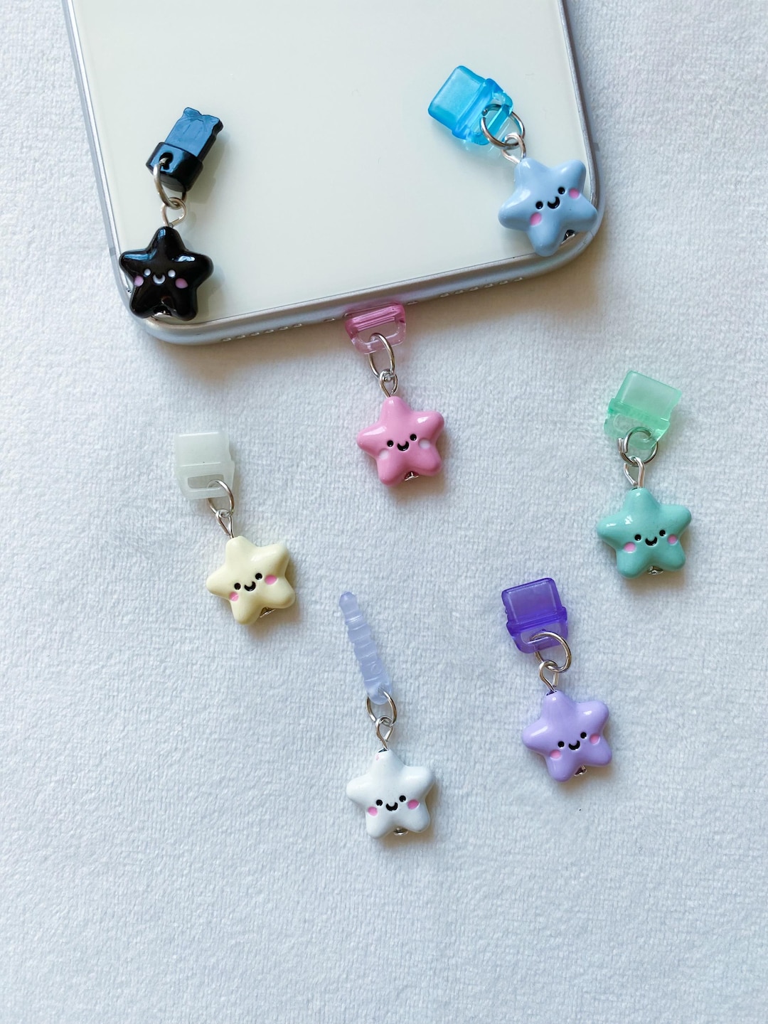 Cute Star iPhone Dust Plugs,fits Lightning Cable,kawaii Dust Plug Charm ...