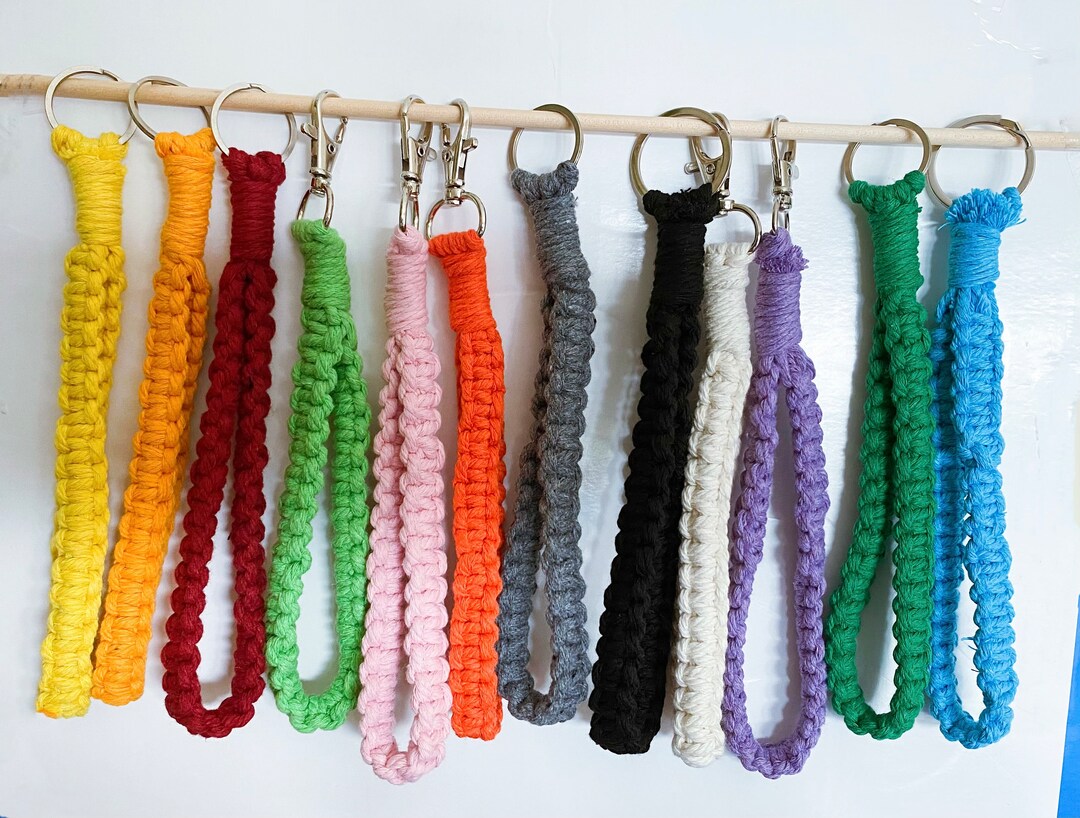 Cotton Cord Macrame Keychain,macrame Key Fob, Boho Keychain,macrame ...