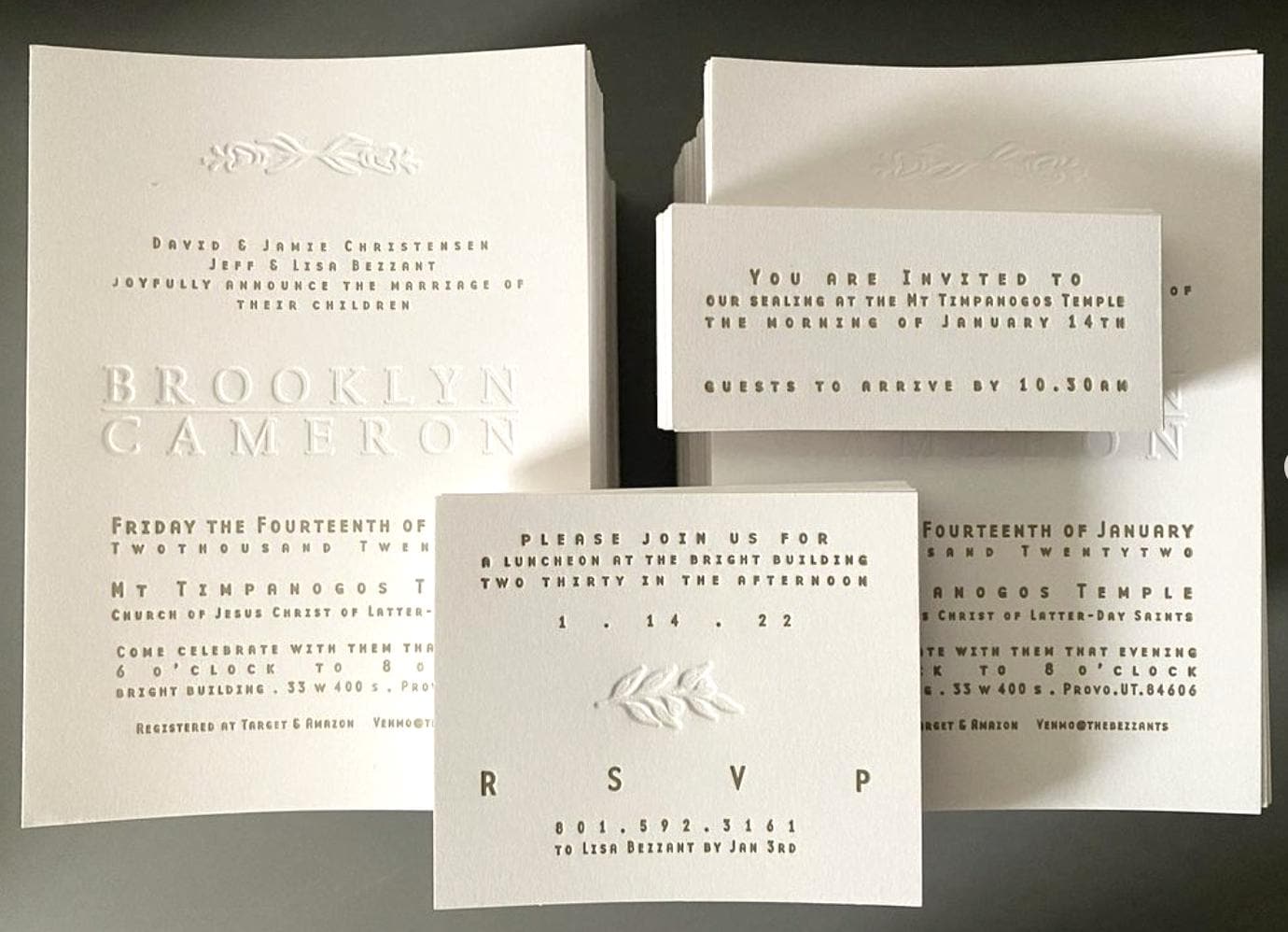 Custom Letterpress Invitations - Etsy
