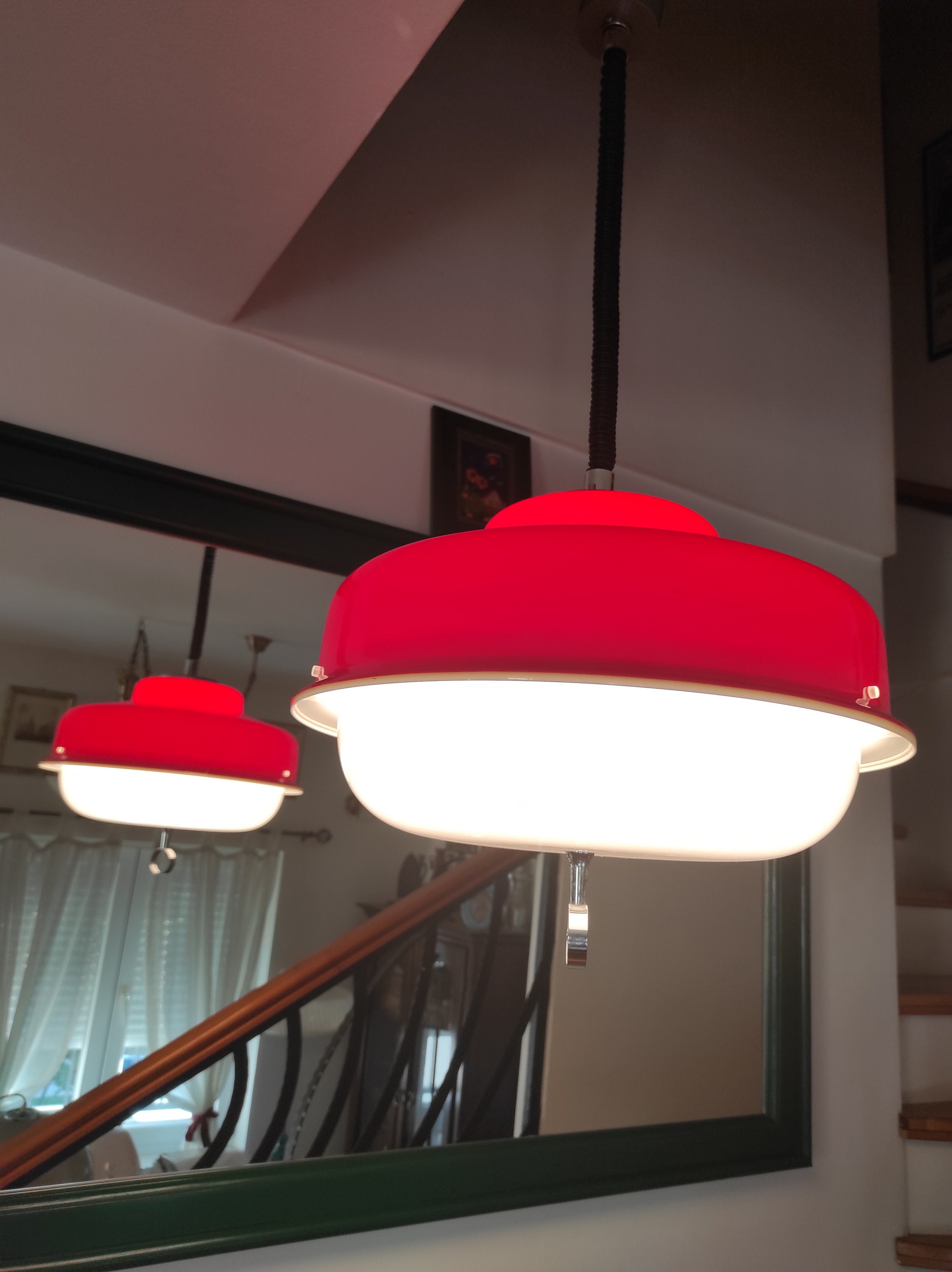 Meblo Guzzini Pendant Lamp, Vintage Chandelier, Space Age Light ...