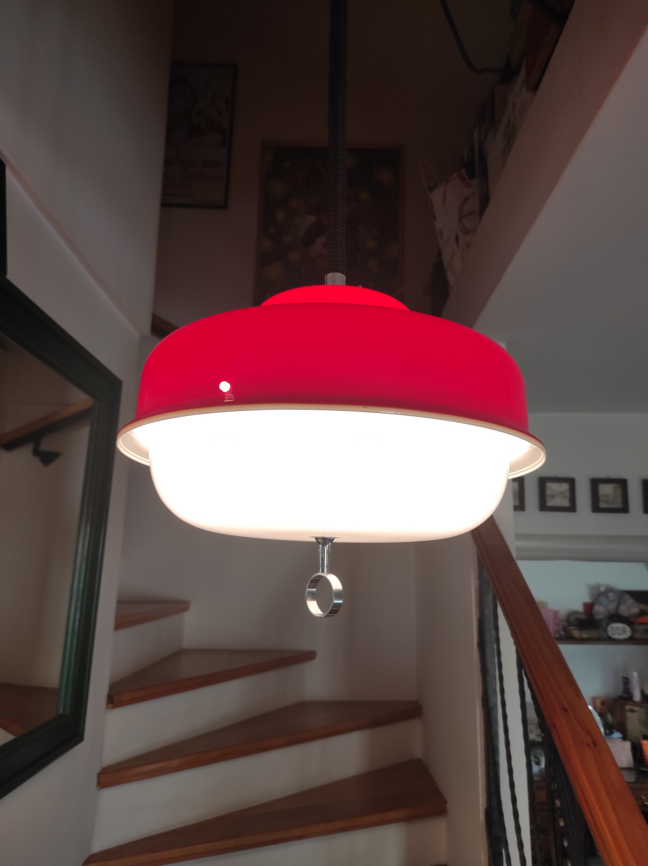 Meblo Guzzini Pendant Lamp, Vintage Chandelier, Space Age Light ...