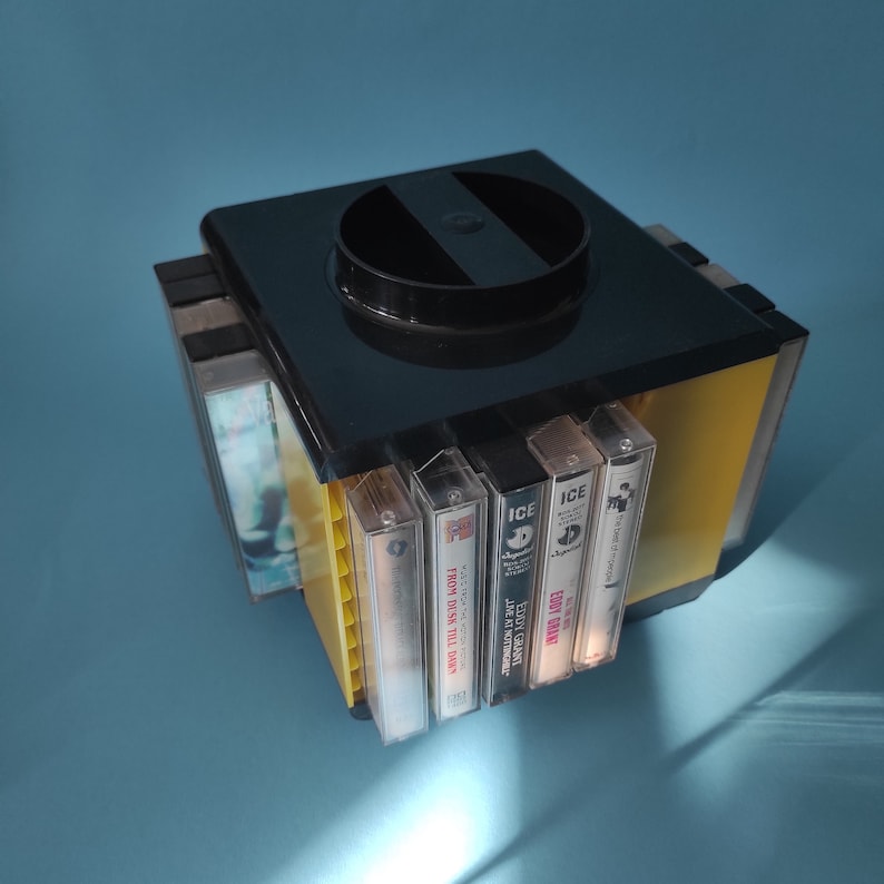 Vintage Cassette Rack, Music Tape Stand Holder, Audio Tape Storage Box ...