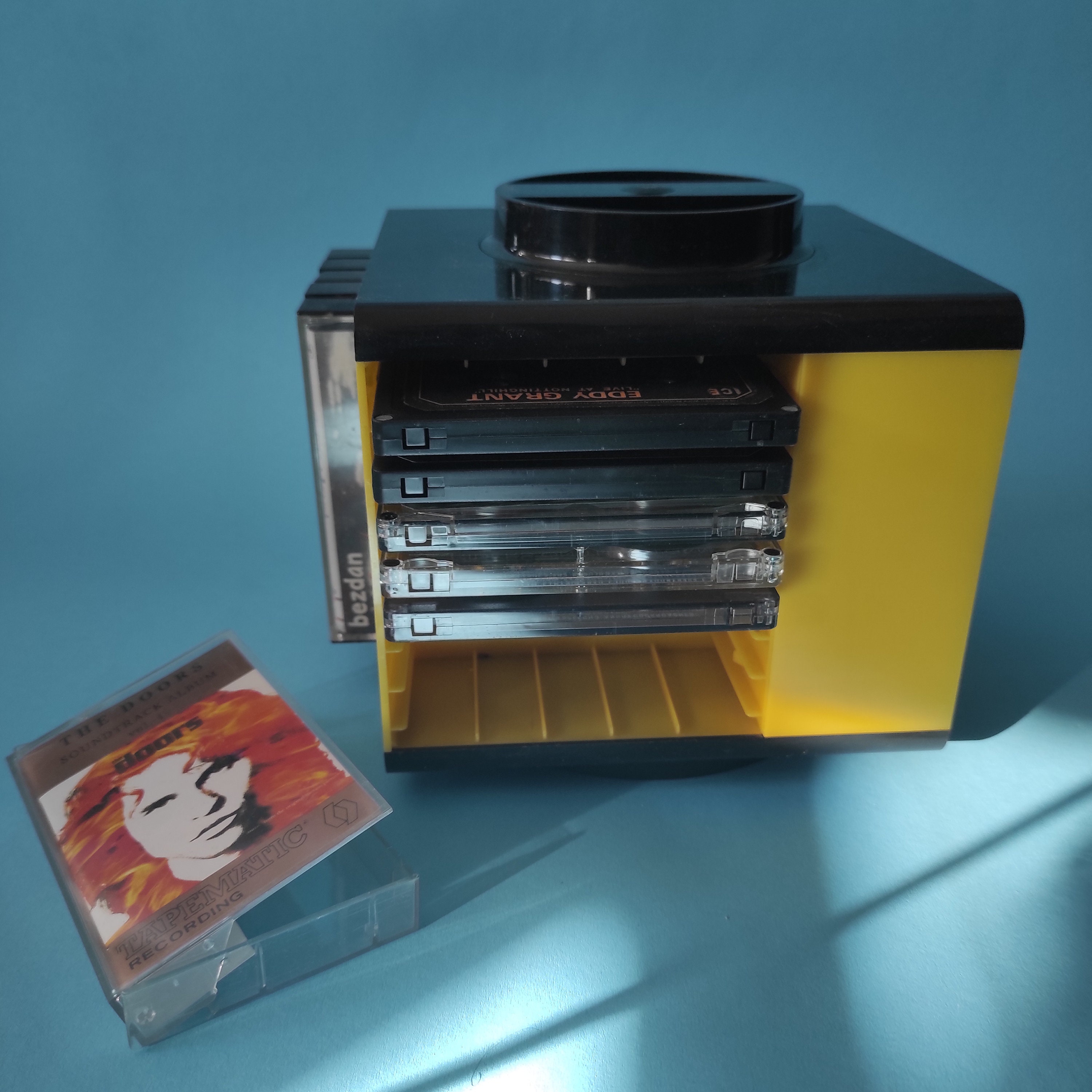 Vintage Cassette Rack, Music Tape Stand Holder, Audio Tape Storage Box ...