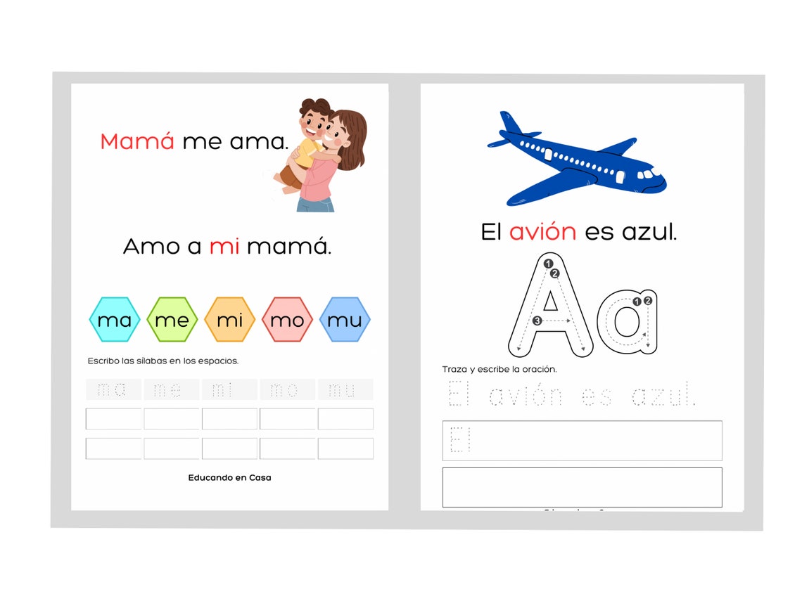Aprendo a Leer 2 (learning How to Read in Spanish 2) - Etsy