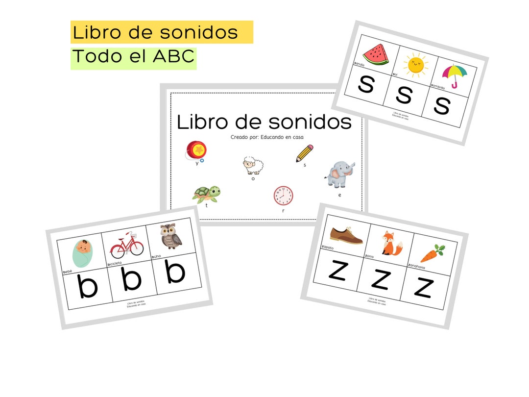 Libro De Sonidos (sound Book in Spanish) - Etsy