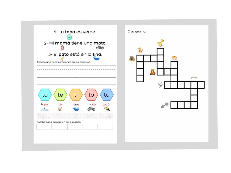 Aprendo a Leer 2 learning How to Read in Spanish 2 - Etsy