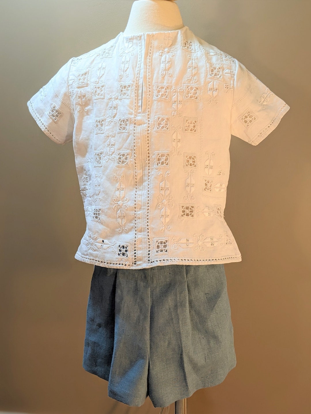 Greek Fisher Boy Linen Tunic and Shorts Set - Etsy