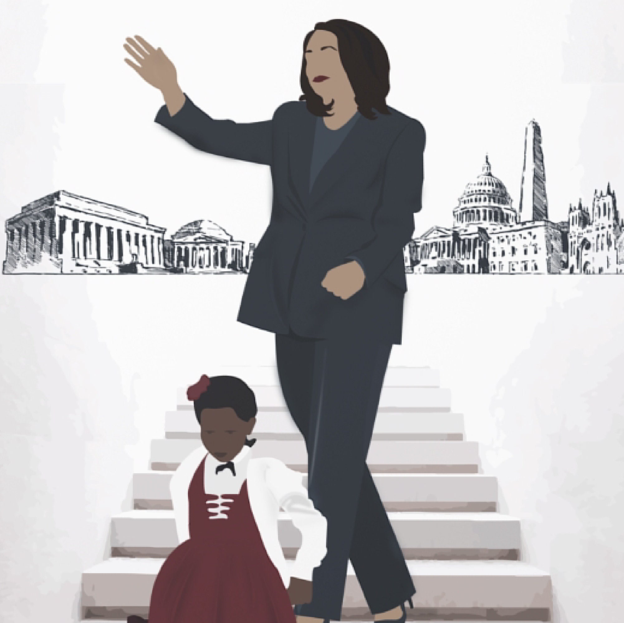 Kamala y Ruby Bridges Next Step Museum Grade Art Print / - Etsy España