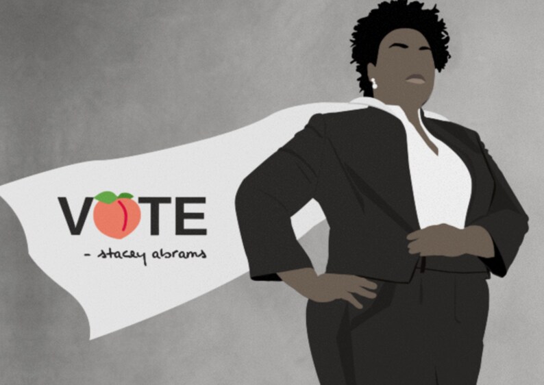 Stacey Abrams Fine Art Poster Voting Rights Black History - Etsy