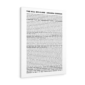 Amanda Gorman the Hill We Climb Full Inauguration Poem Canvas ...