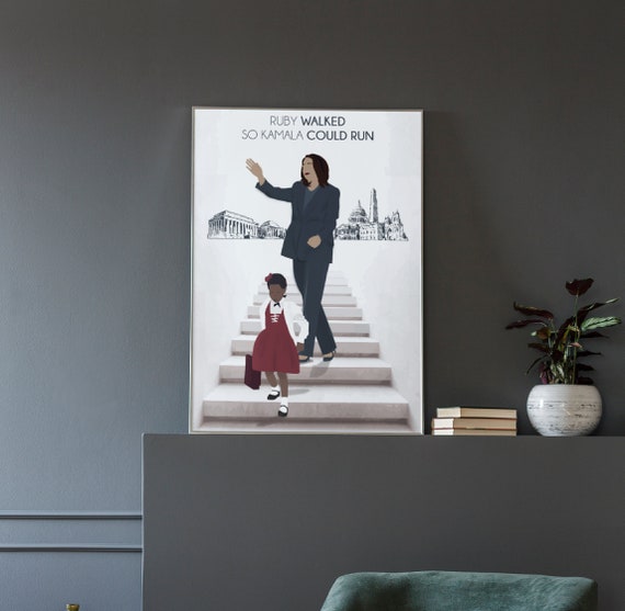 Ruby Walked so Kamala Could Run feminist art kamala harris | Etsy