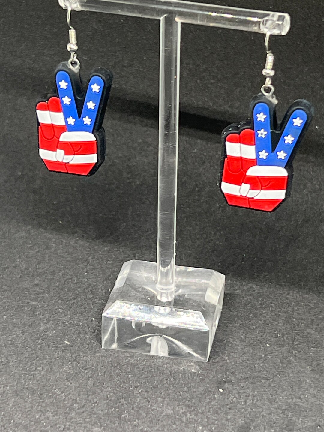 Red White and Blue Two Fingers Sign - Etsy