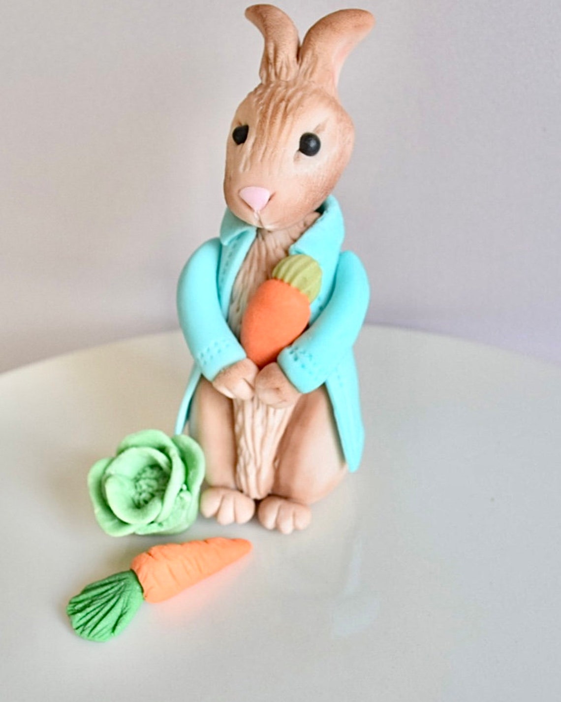 Peter Rabbit Edible Fondant Cake Topper Set 1st Birthday - Etsy