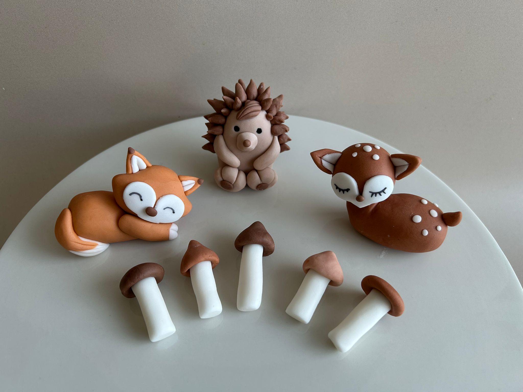 Fondant Woodland Forest Animal Cake Toppers – Edible Fox, Deer ...