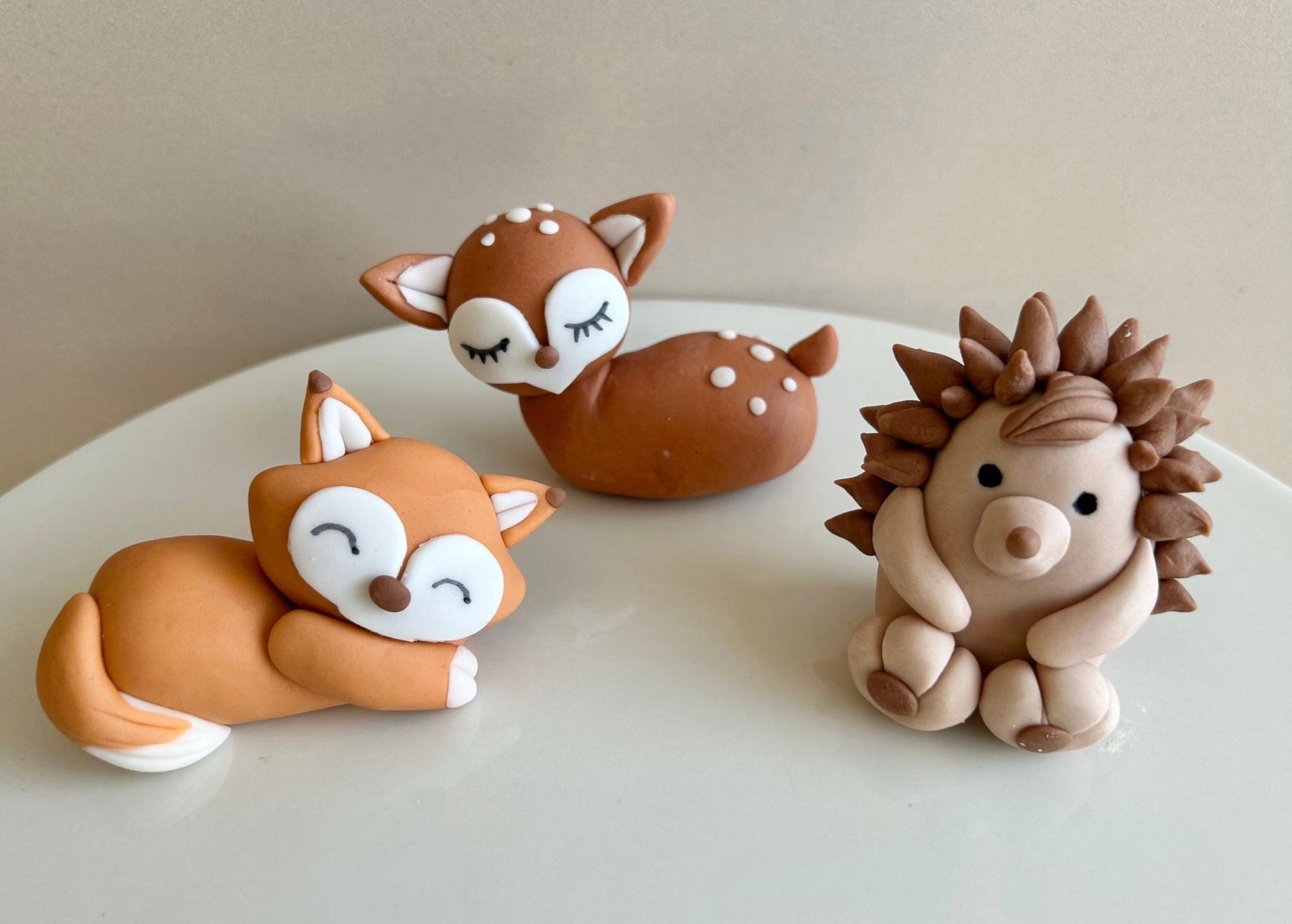 Fondant Woodland Forest Animal Cake Toppers – Edible Fox, Deer ...