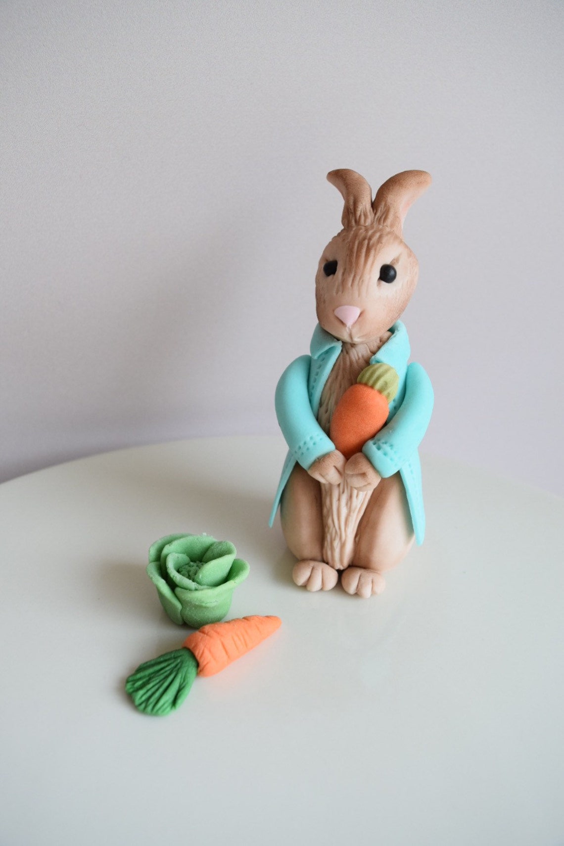 Fondant Peter Rabbit Cake Topper Baby Shower Christening - Etsy