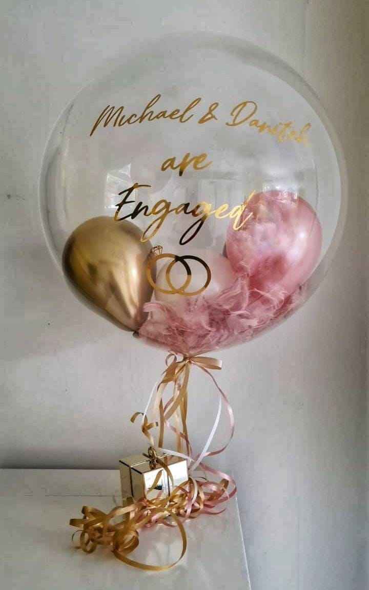 Personalised Engagement Balloon Birthday Balloon in a Box - Etsy