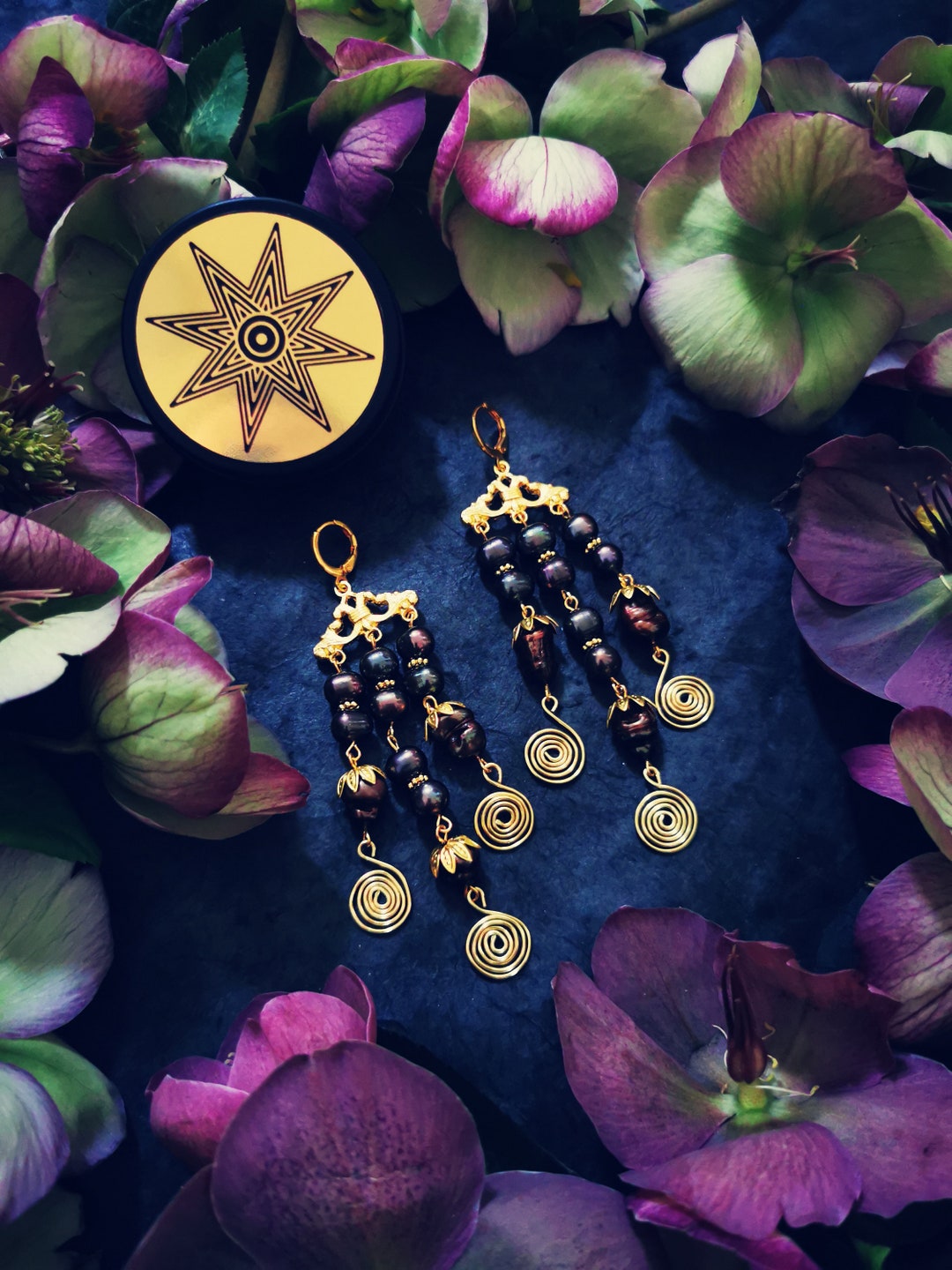 ISHTAR 'venus Rise' Earrings Freshwater Pearls Babylonian Earrings ...