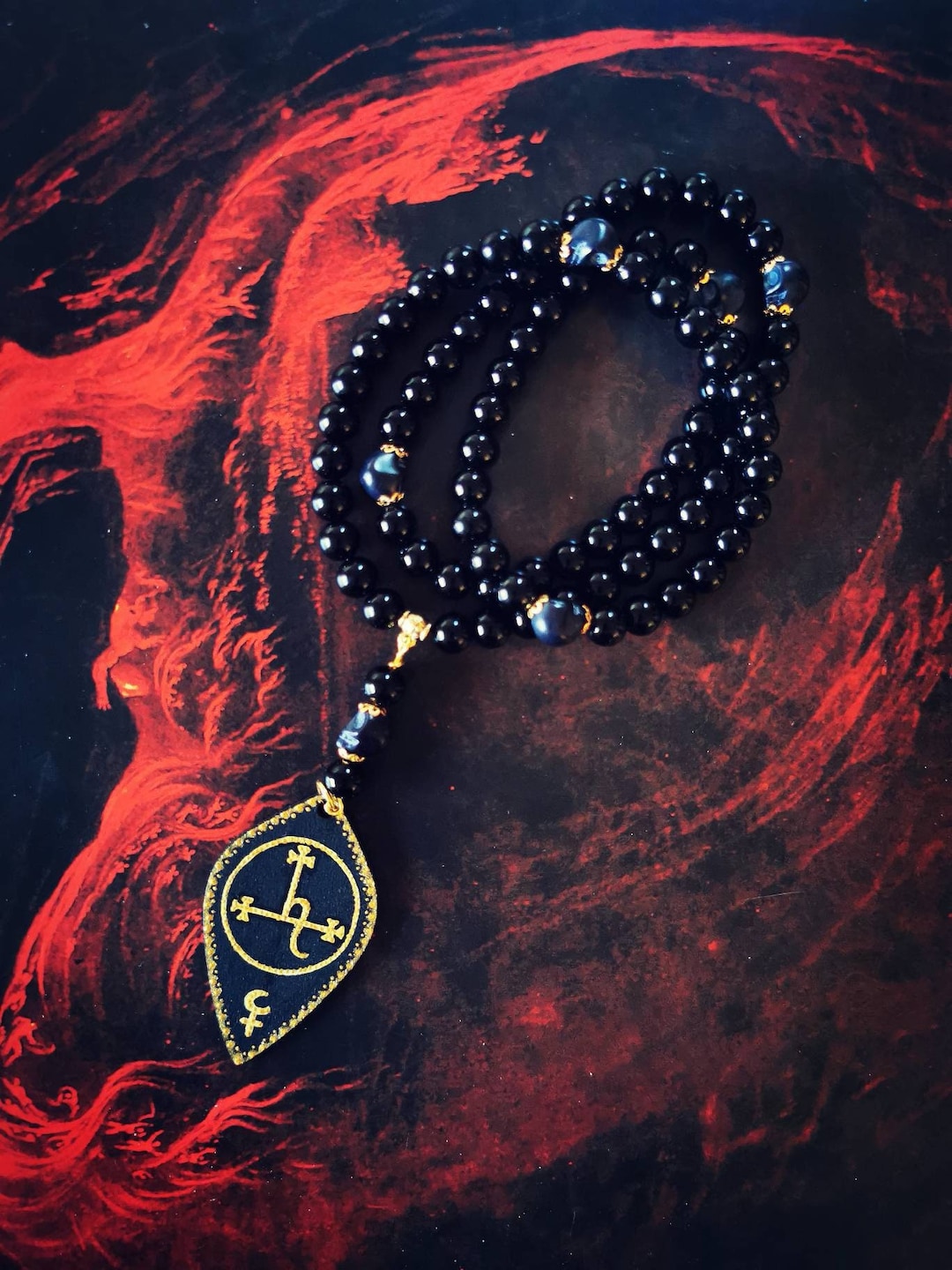 LILITH Rosary Lilith Necklace Devotional Rosary Amulet - Etsy