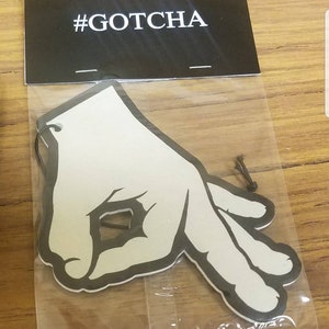 Ok Gotcha Hand Punch Air Freshener Hanging Pendant Ornament Circle Game ...