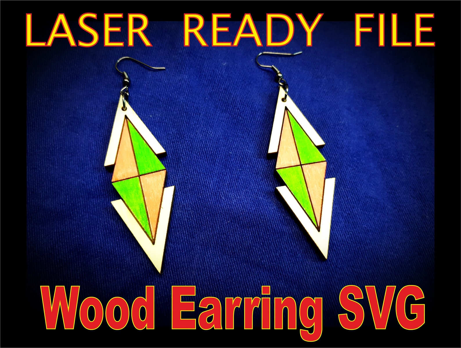 Wood Earrings SVG Vector Files Wood Earring Laser Cut Files - Etsy