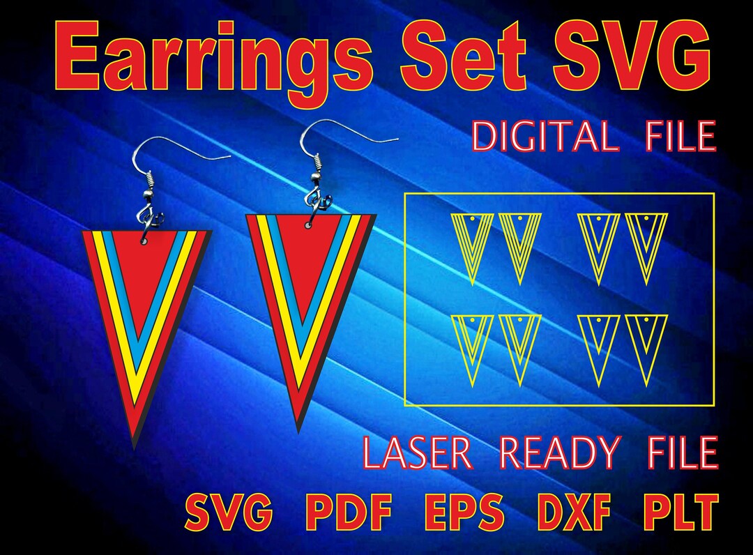 Wooden Earrings SVG Wood Earring Vector Files Wood Earring - Etsy