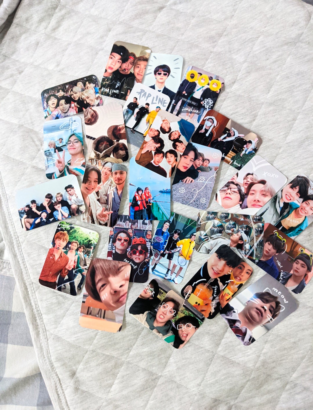 Bts Photocards Funny Edits Glossy Photocards namjoon Jin - Etsy