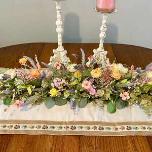 Spring Centerpiece, Spring Table Garland Arrangement, Lifelike Tulip ...