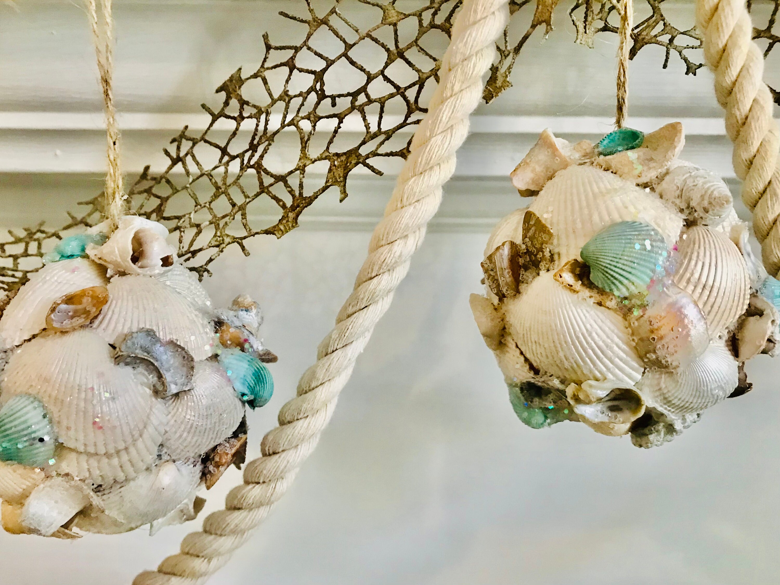 Coastal Beachseashell Set of 3 Table Ornaments Seashell - Etsy