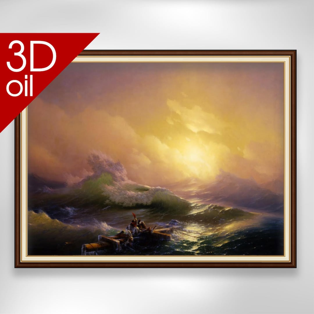 The Ninth Wave - Ivan Aivazovsky | Museum Quality 3D Oil Canvas Print ...