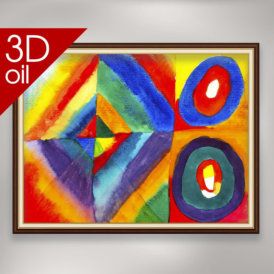 Wasily Kandinsky - Colour Study | Museum Quality 3D Oil Canvas Print of ...