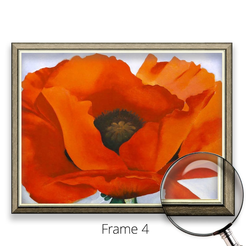 Red Poppy - Georgia O’keeffe | Museum Quality 3D Oil Canvas Print of ...