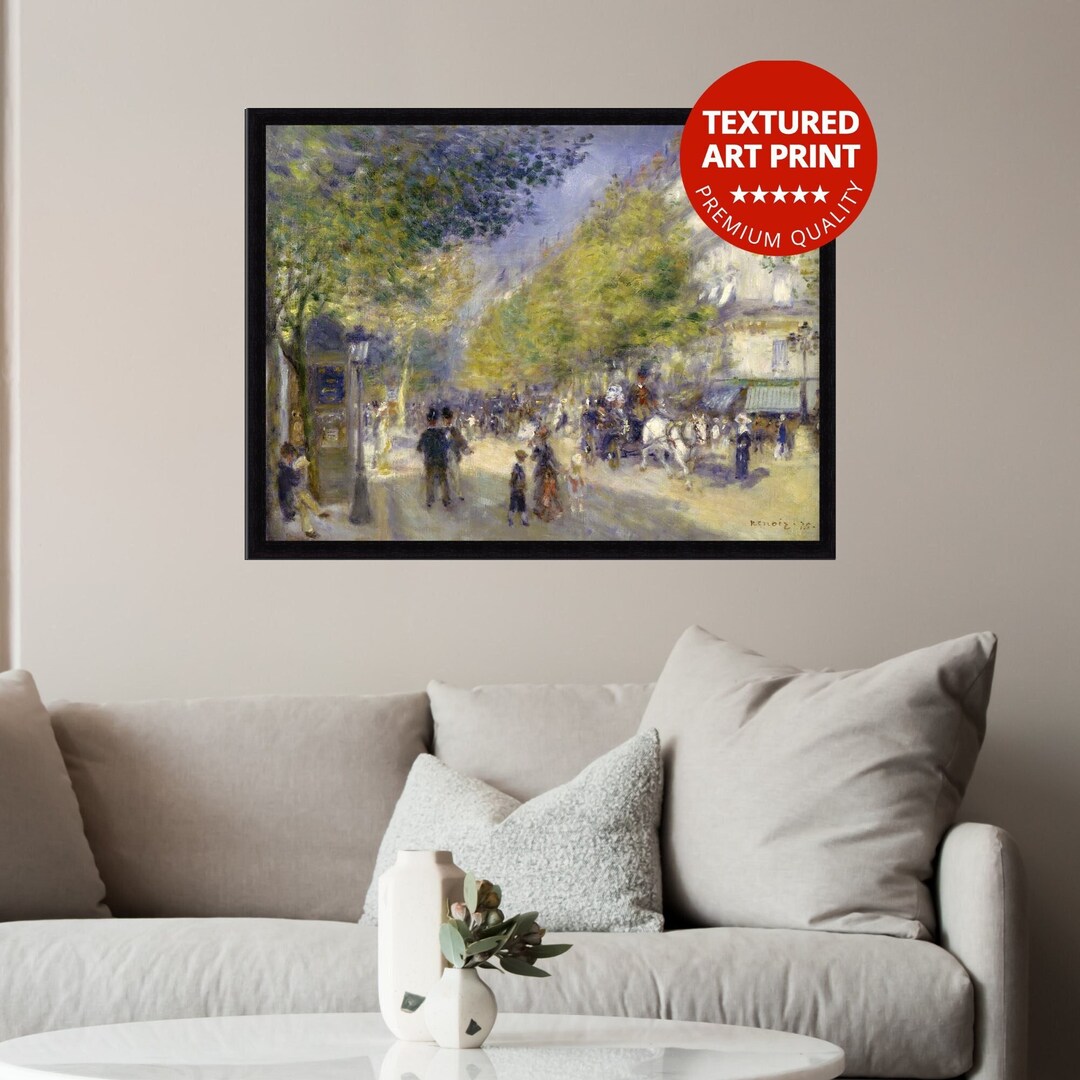The Great Boulevard Renoir Museum Quality 3D Oil Canvas Print of Famous ...