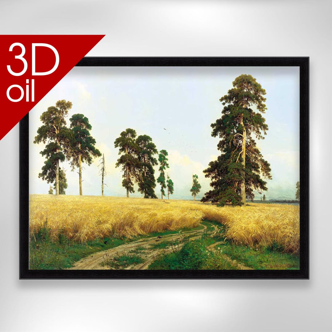 Ivan Shishkin - Rye Field | Museum Quality 3D Oil Canvas Print of ...
