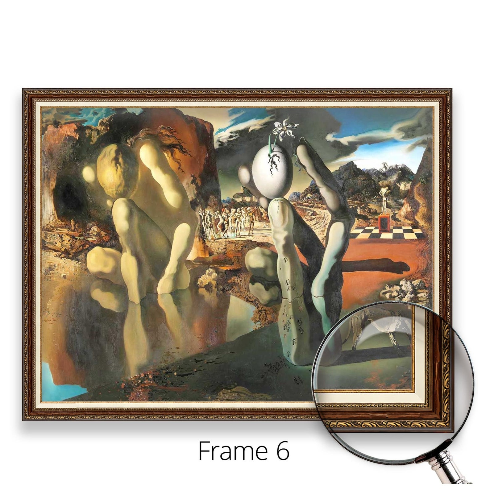 Salvador Dali - the Metamorphosis of Narcissus | Museum Quality 3D Oil ...