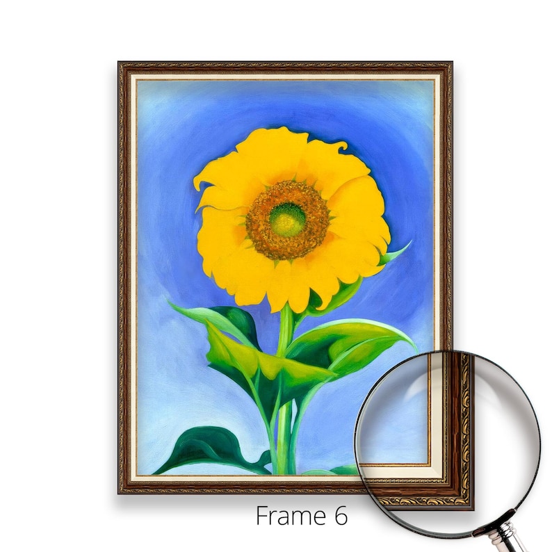 Sunflower - Georgia O'keeffe | Museum Quality 3D Oil Canvas Print of ...