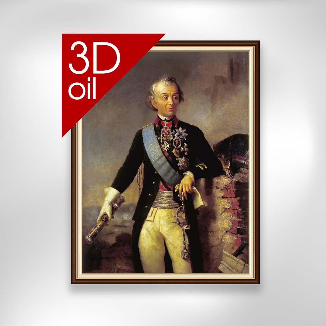 Suvorov With a Field-marshal's Batoon | Museum Quality 3D Oil Canvas ...