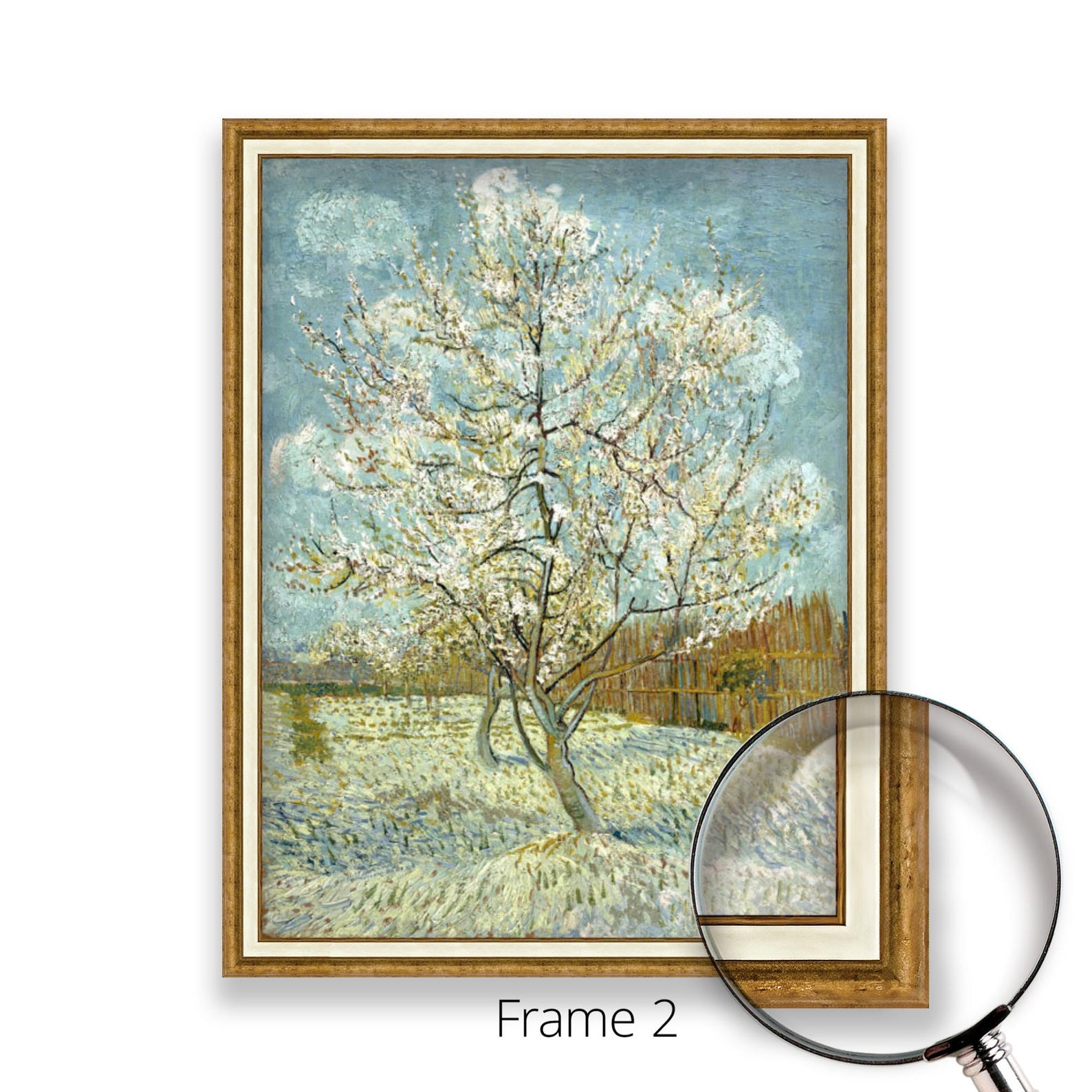 The Pink Peach Tree - Vincent Van Gogh | Museum Quality 3D Oil Canvas ...