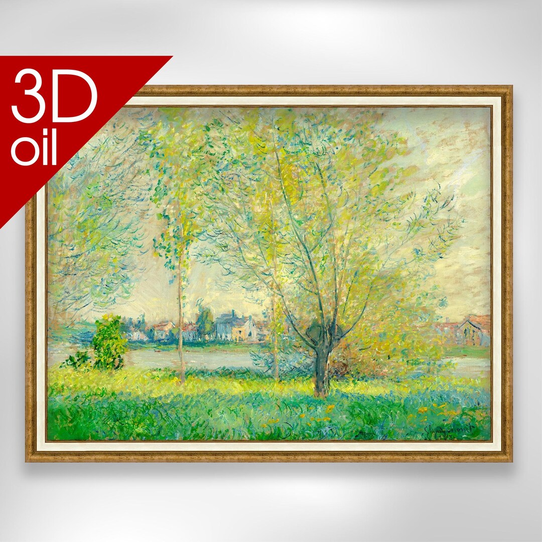 The Willows - Claude Monet | Museum Quality 3D Oil Canvas Print of ...