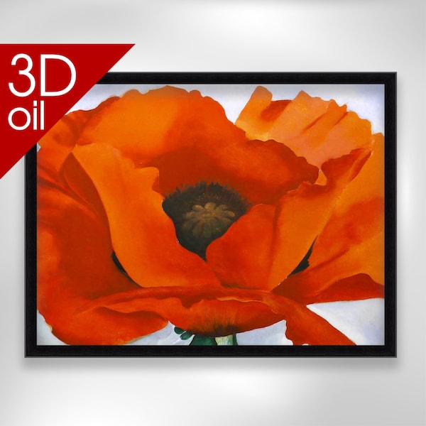 Red Poppy Painting - Etsy