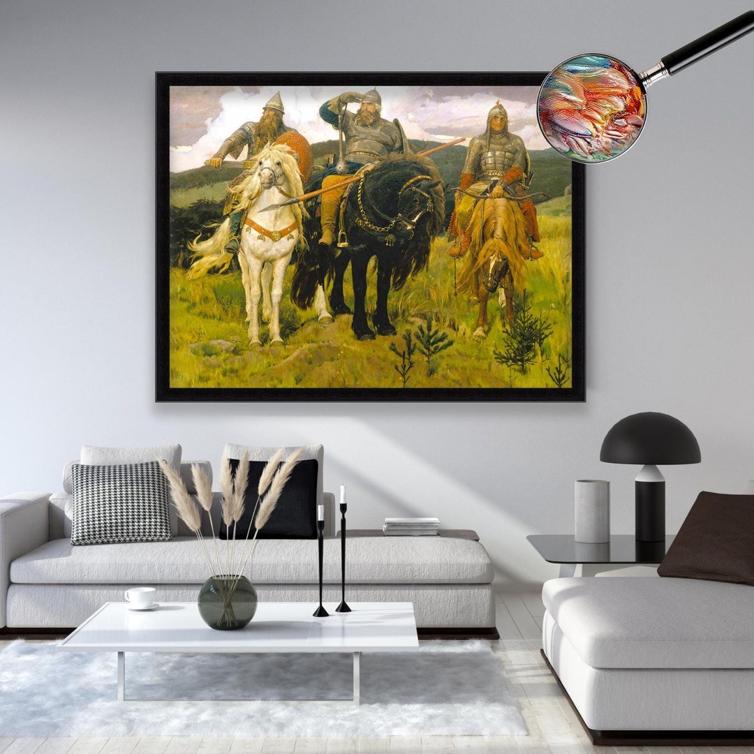 Viktor Vasnetsov - Knights | Museum Quality 3D Oil Canvas Print of ...