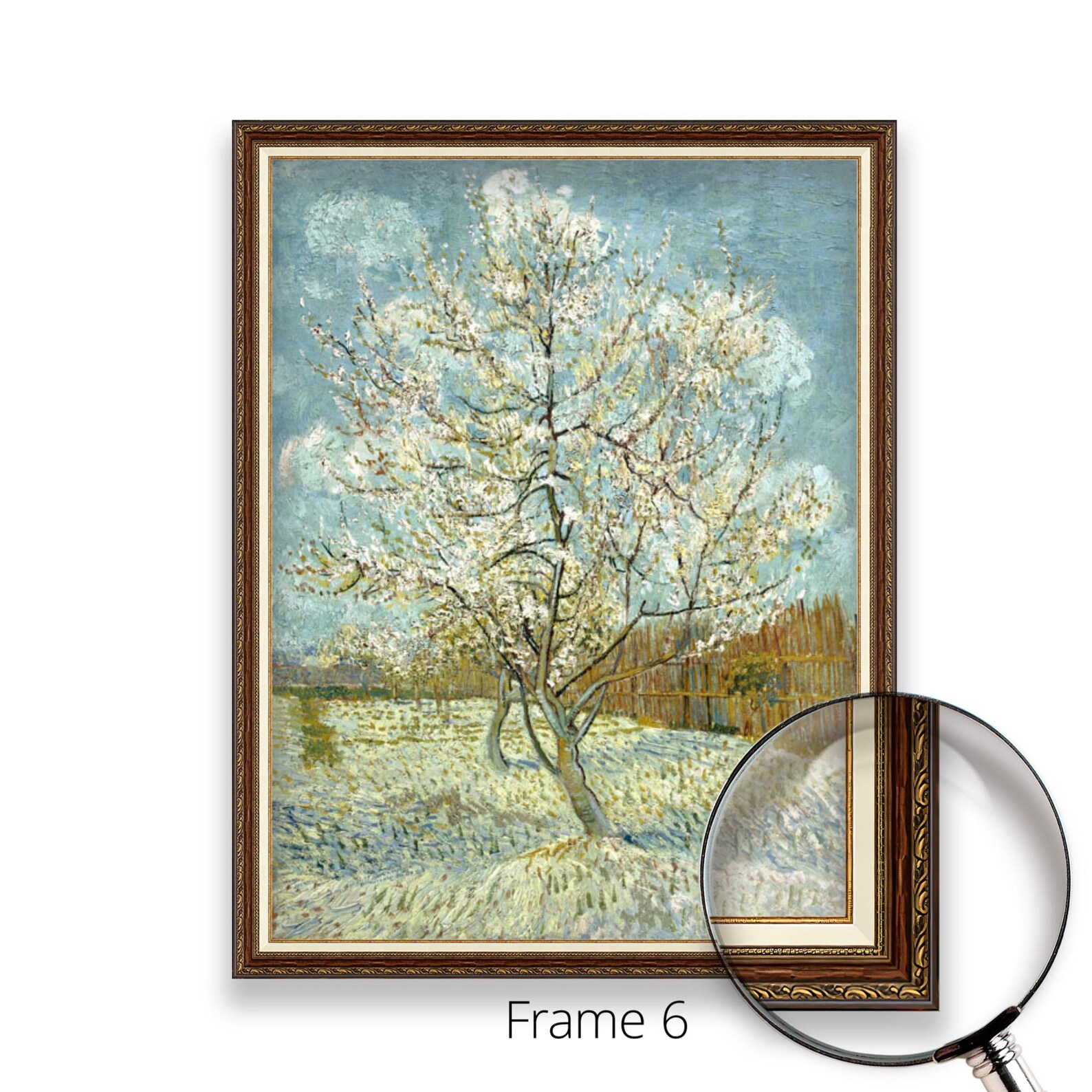 The Pink Peach Tree - Vincent Van Gogh | Museum Quality 3D Oil Canvas ...