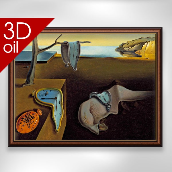 Salvador Dali Persistence of Memory Print on Canvas - Etsy Canada