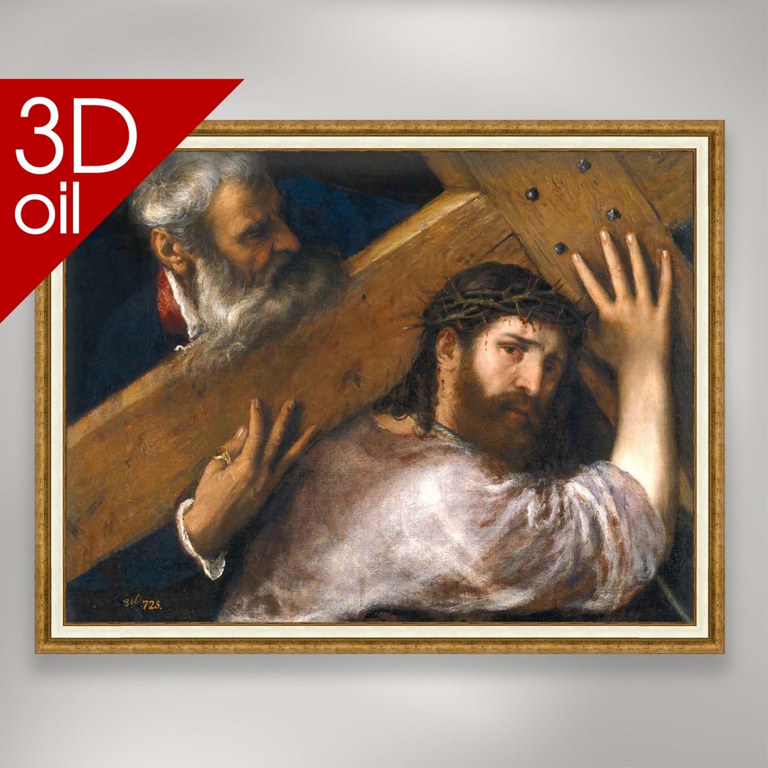 Titian - Christ Carrying the Cross | Museum Quality 3D Oil Canvas Print ...