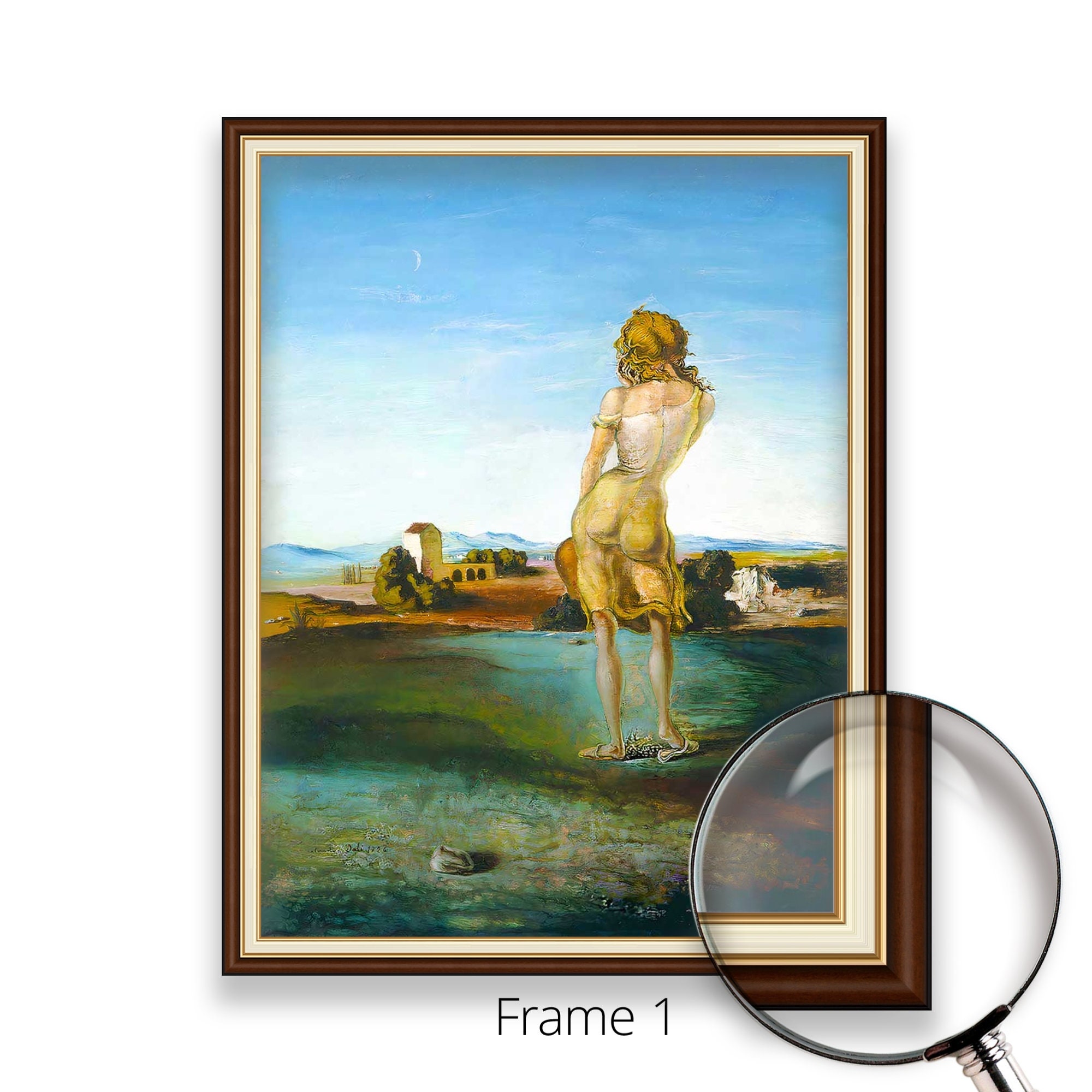 Salvador Dali Girl With Curls Museum Quality 3d Oil Canvas Etsy