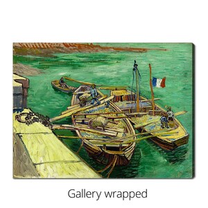Landing Stage With Boats - Vincent Van Gogh | Museum Quality 3D Oil ...