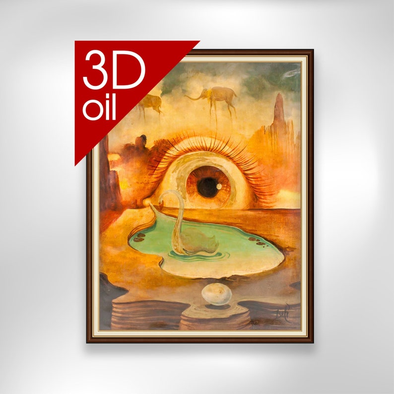 Surrealist Scene Salvador Dali Museum Quality 3D Oil - Etsy Australia