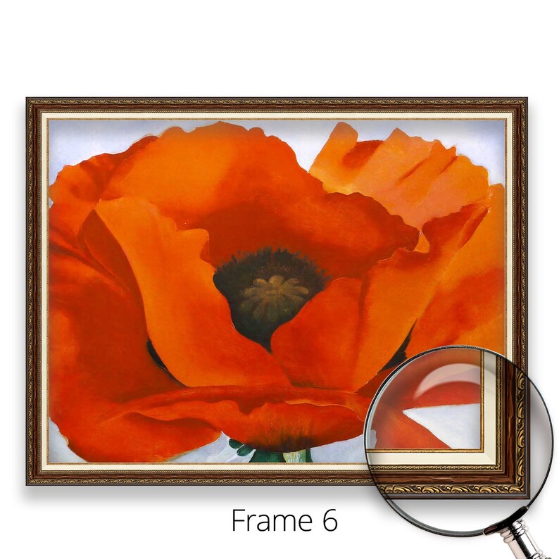 Red Poppy - Georgia O’keeffe | Museum Quality 3D Oil Canvas Print of ...