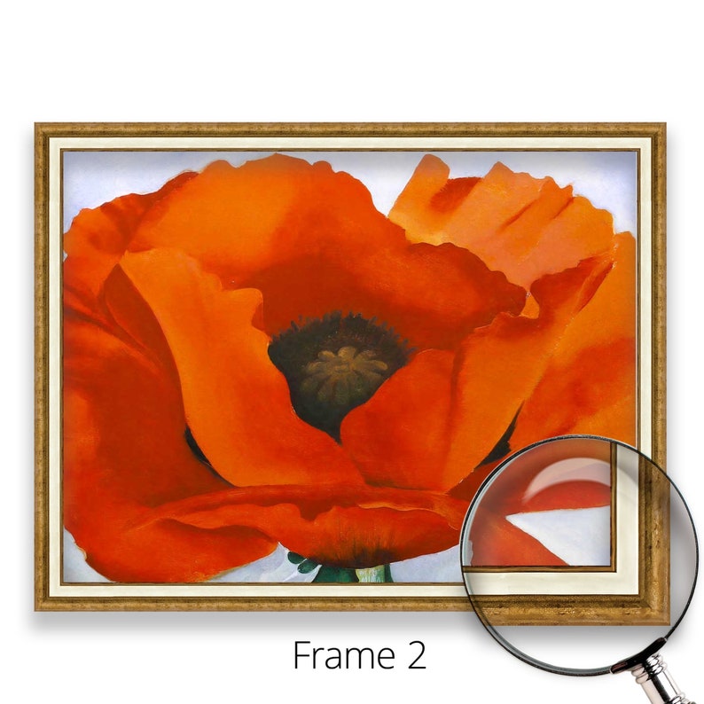 Red Poppy Georgia Okeeffe Museum Quality 3D Oil Canvas - Etsy