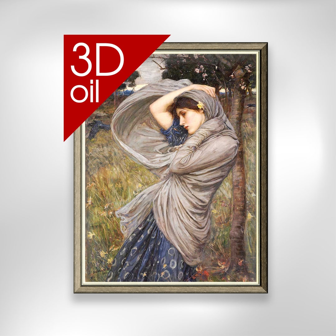 William Waterhouse - Boreas Wall Art | Museum Quality 3D Oil Canvas ...